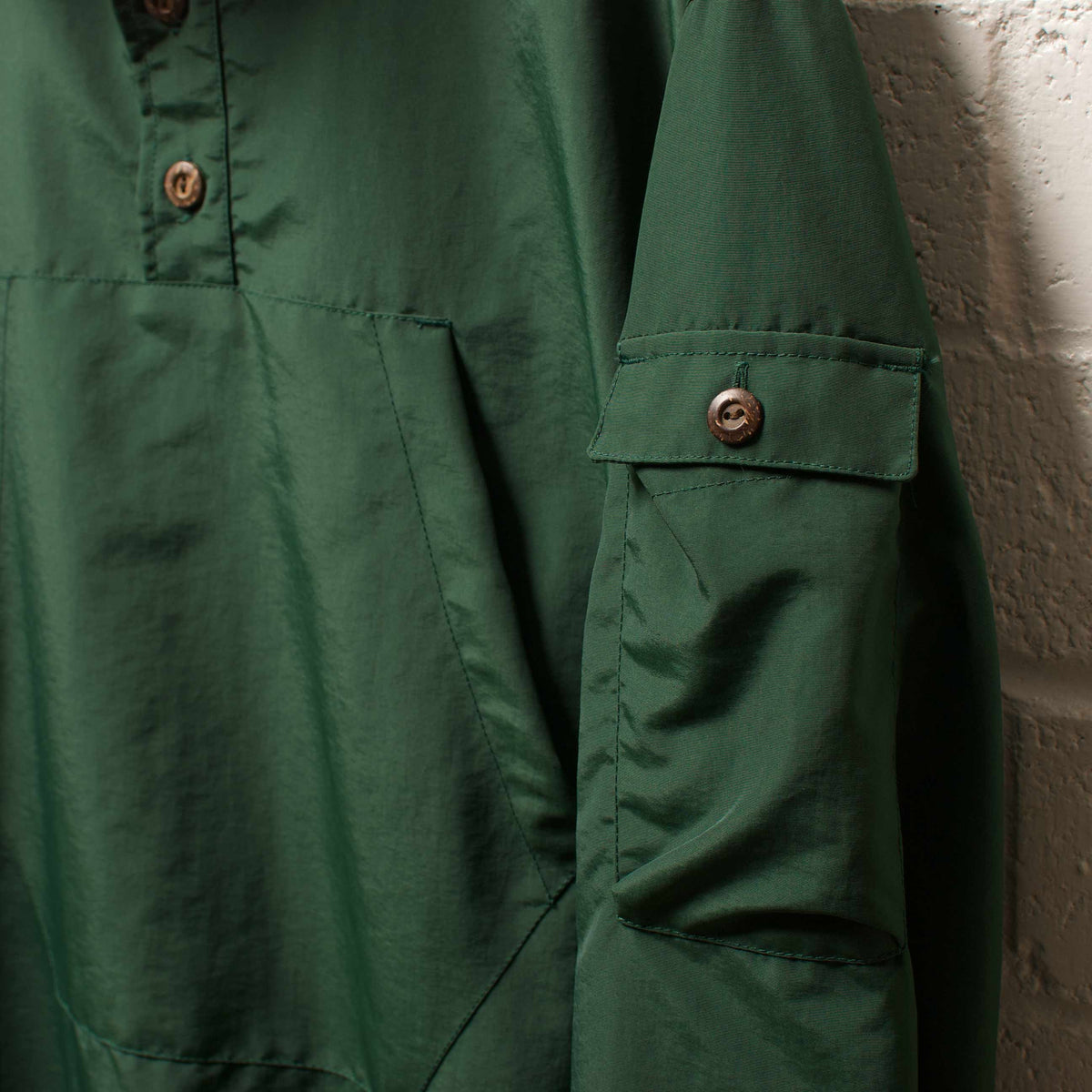 Nylon Pullover Hoodie "Green" – LANI'S General Store