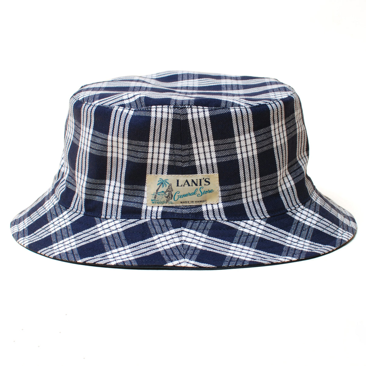 LANI'S General Store | Reversible Palaka Hat Navy | Made in Hawaii U.S.A.