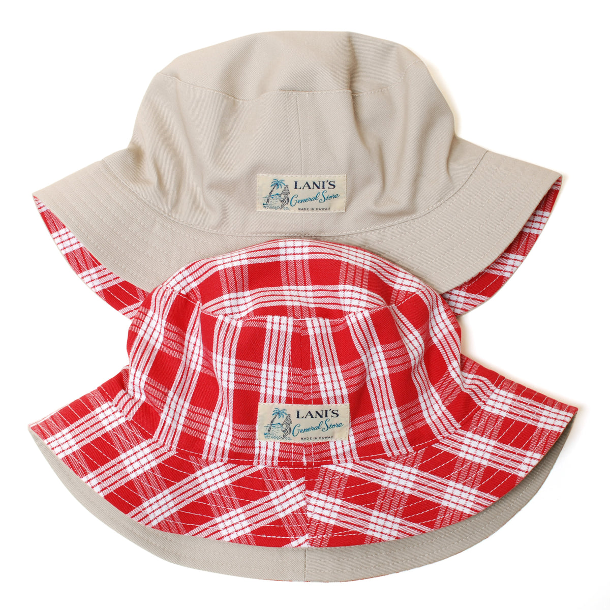 LANI'S General Store | Reversible Palaka Hat Navy | Made in Hawaii U.S.A.