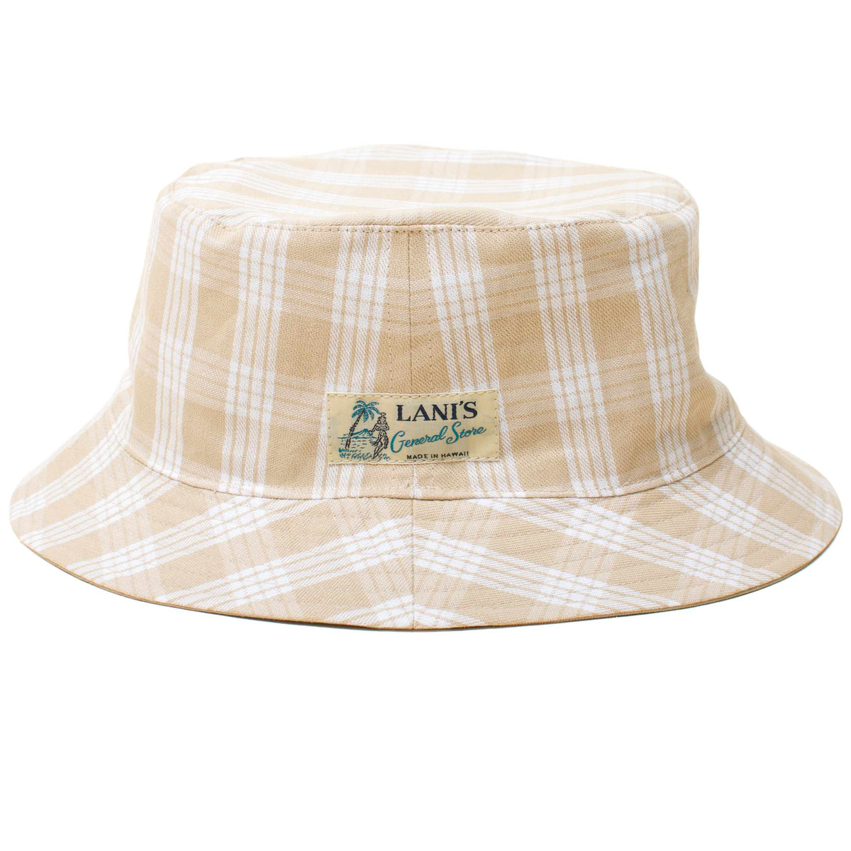 LANI'S General Store | Reversible Palaka Hat Beige | Made in Hawaii U.S.A.