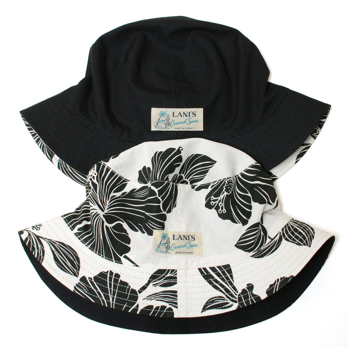 LANI'S General Store | Reversible Hat "Hibiscus Natural x Cotton ...